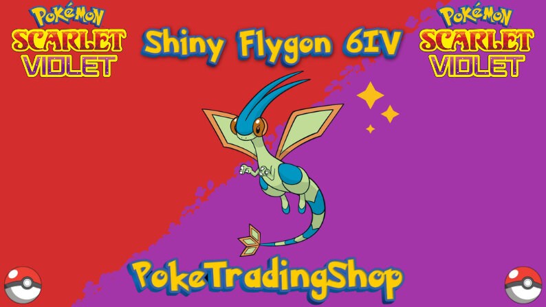 Shiny 6IV Flygon / Pokémon Scarlet and Violet / 6IV Pokemon / - Etsy