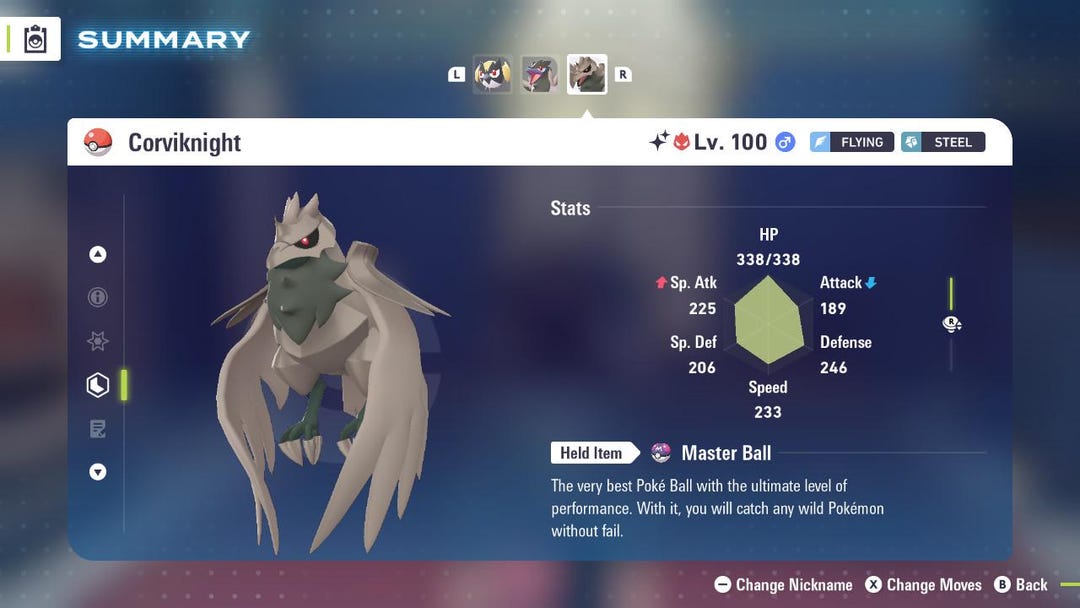 Pokemon Za Mega Dimension DLC ALPHA Shiny 6IV Corviknight Competitive ...