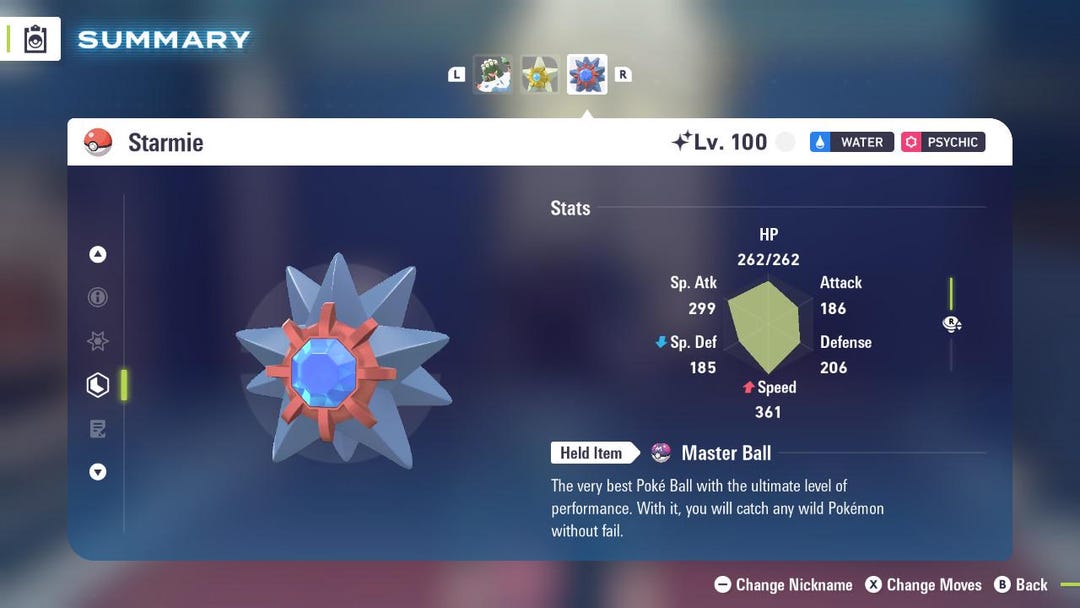 Pokemon Za SHINY 6IV STARMIE Competitive Set Battle Ready Switch 2 ...