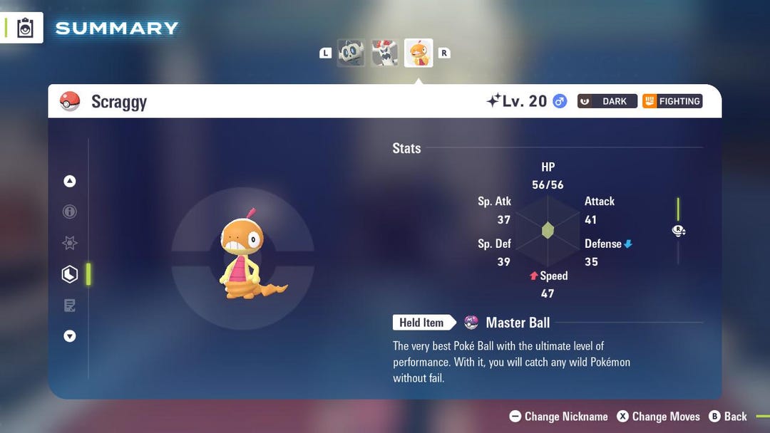 SHINY 6IV SCRAGGY / Pokémon Legends ZA / 6IV Pokemon / Shiny Pokemon ...