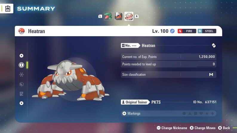 Pokemon Za Mega Dimension DLC Non Shiny 6IV Heatran Competitive Set ...