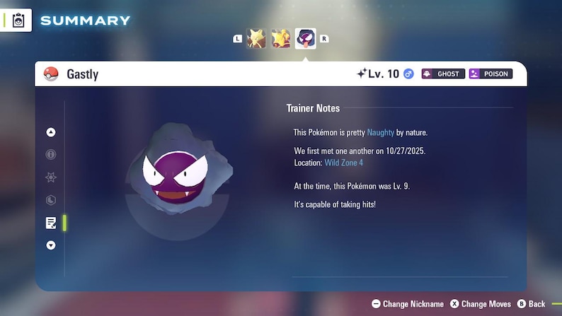 Pokemon Legends Z-A SHINY 6IV GASTLY / Competitive Set Battle Ready EV ...