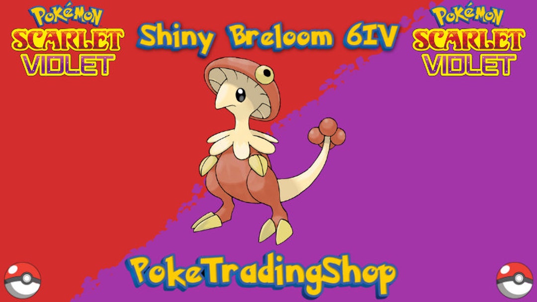 SHINY 6IV BRELOOM / Pokémon Scarlet and Violet / 6IV Pokemon / Shiny ...