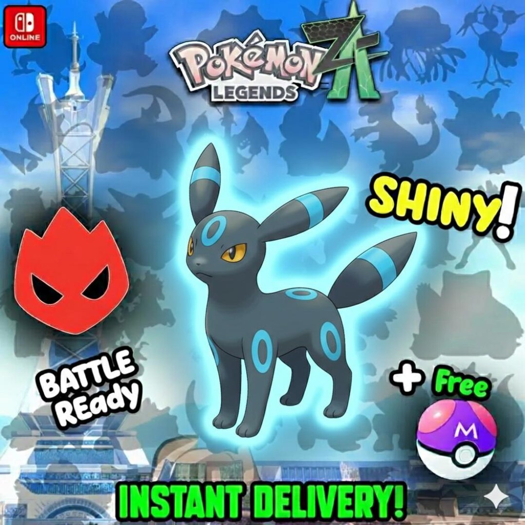 Pokemon ZA Alpha Umbreon Shiny 6IV Competitive Set Battle Ready Switch ...