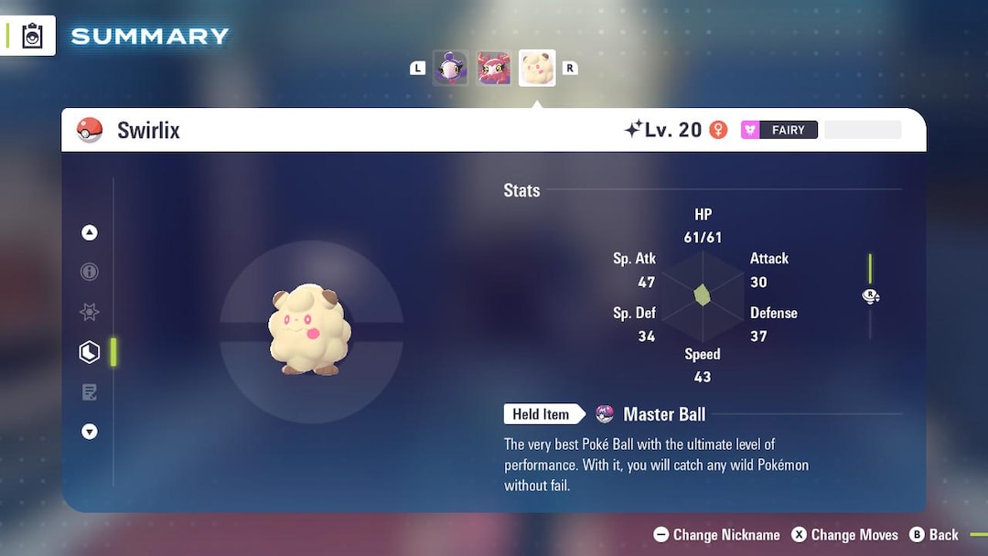 Pokemon Legends Z-A SHINY 6IV SWIRLIX / Competitive Set Battle Ready EV ...