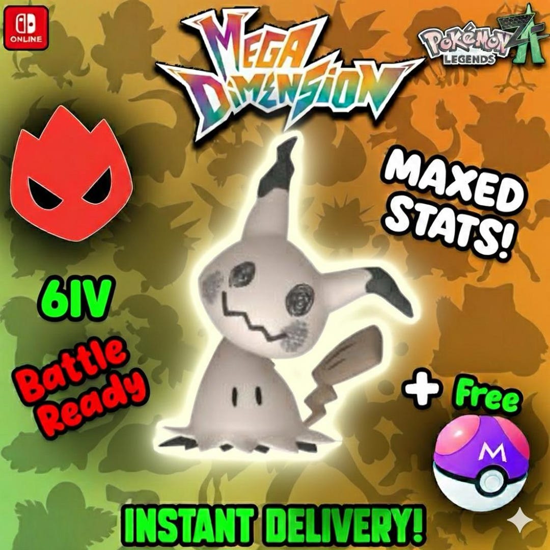 Pokemon ZA Mega Dimension Alpha Mimikyu Shiny 6IV Competitive Set ...