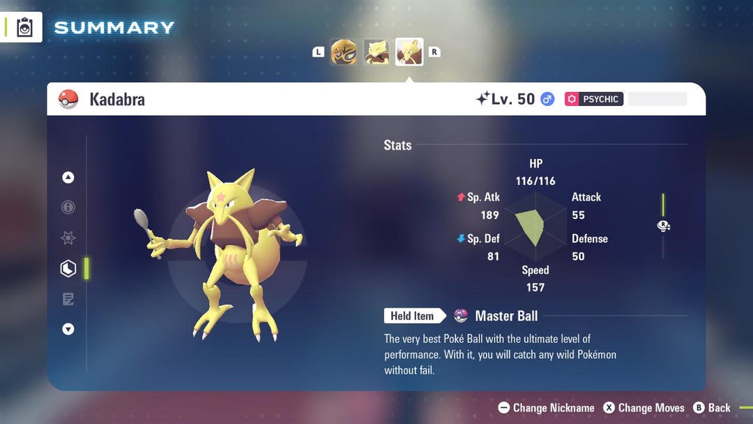 Pokemon Legends Z-A SHINY 6IV KADABRA / Competitive Set Battle Ready EV ...