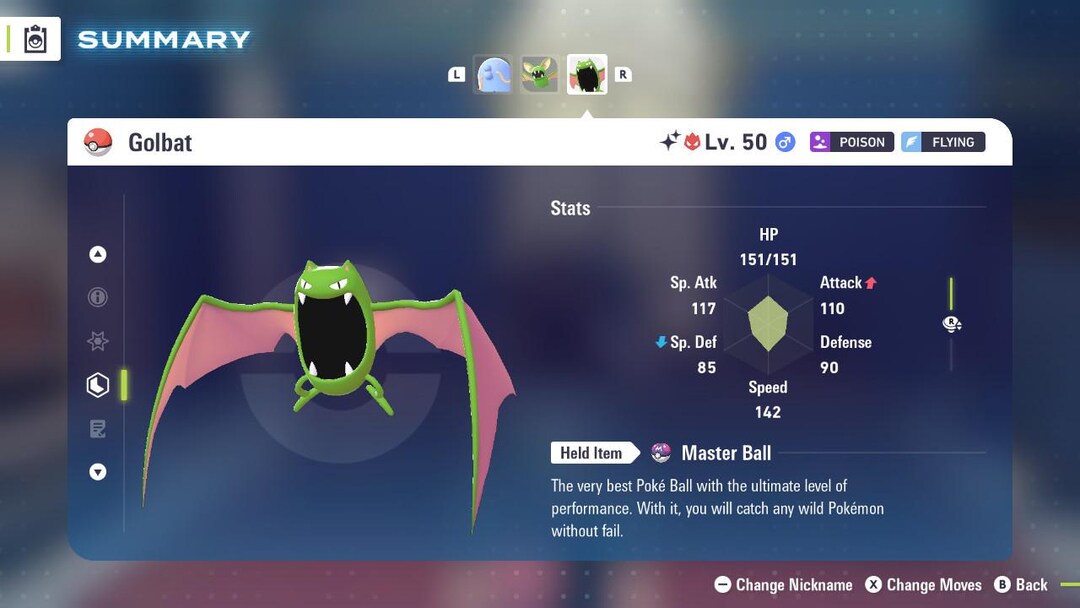 Pokemon Za Mega Dimension DLC ALPHA Shiny 6IV Golbat / Competitive Set ...
