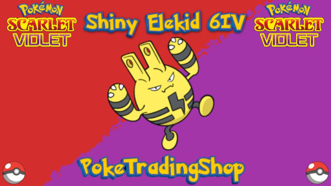 SHINY 6IV ELEKID / Pokémon Scarlet and Violet / 6IV Pokemon / Shiny ...