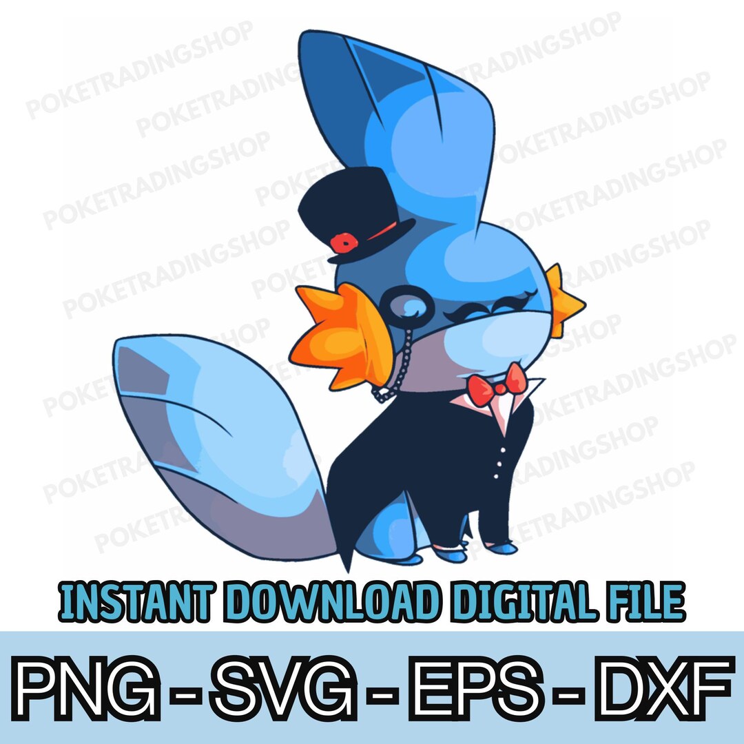 Sir Mudkip Svg PNG DXF EPS, Pokemon Cut File, Cricut Silhouette, Vector ...