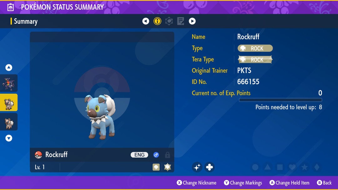 SHINY 6IV ROCKRUFF / Pokémon Scarlet and Violet / 6IV Pokemon / Shiny ...