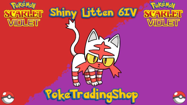 SHINY 6IV LITTEN / Pokémon Scarlet and Violet / 6IV Pokemon / Shiny ...