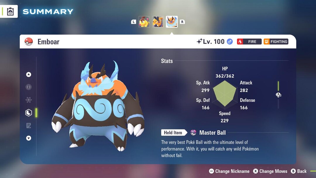 Pokemon Legends Z-A SHINY 6IV EMBOAR / Competitive Set Battle Ready EV ...