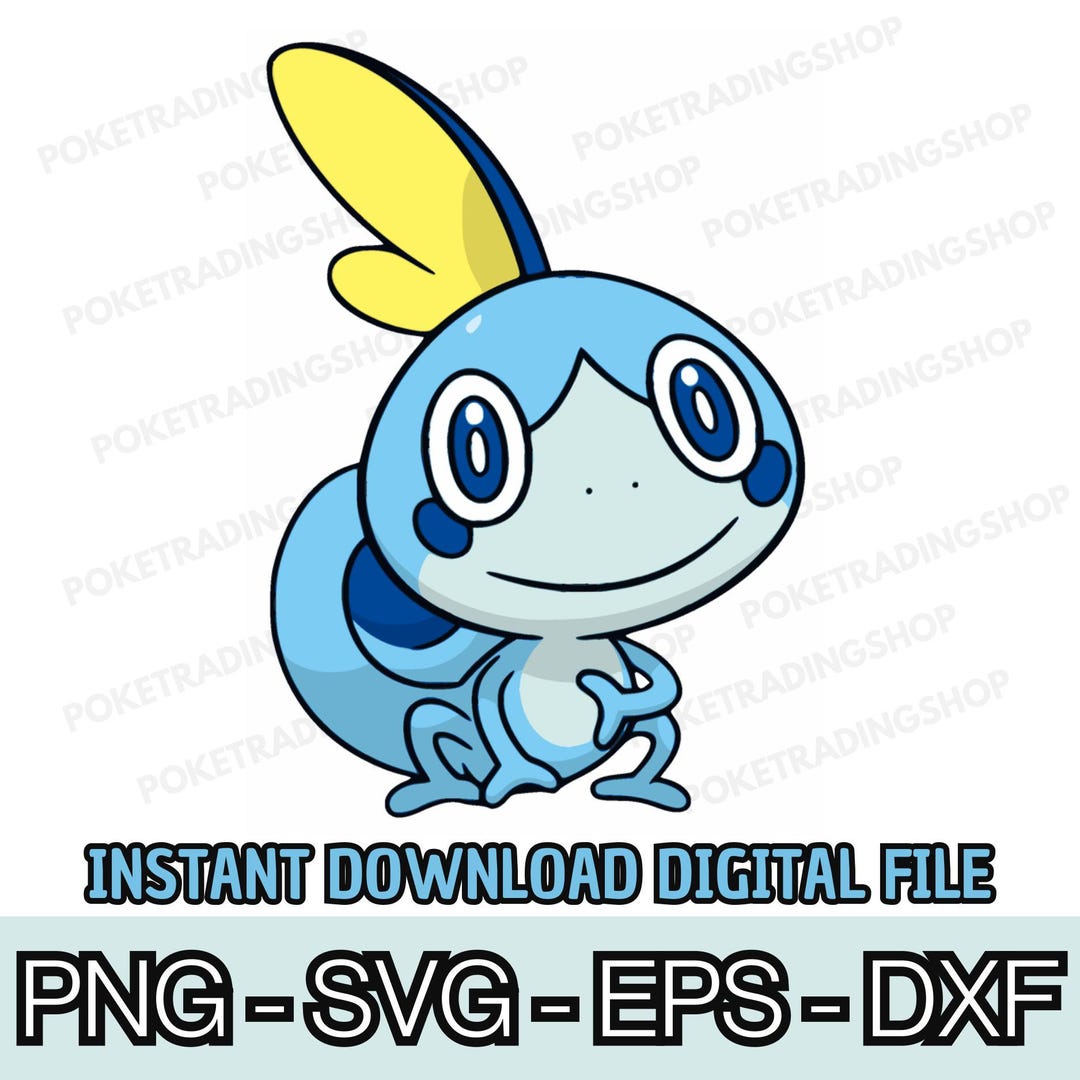 Sobble Svg PNG DXF EPS, Pokemon Cut File, Cricut Silhouette, Vector ...