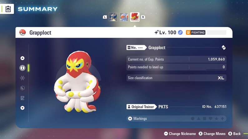 Pokemon Legends Z-A Mega Dimension DLC SHINY 6IV Grapploct ...