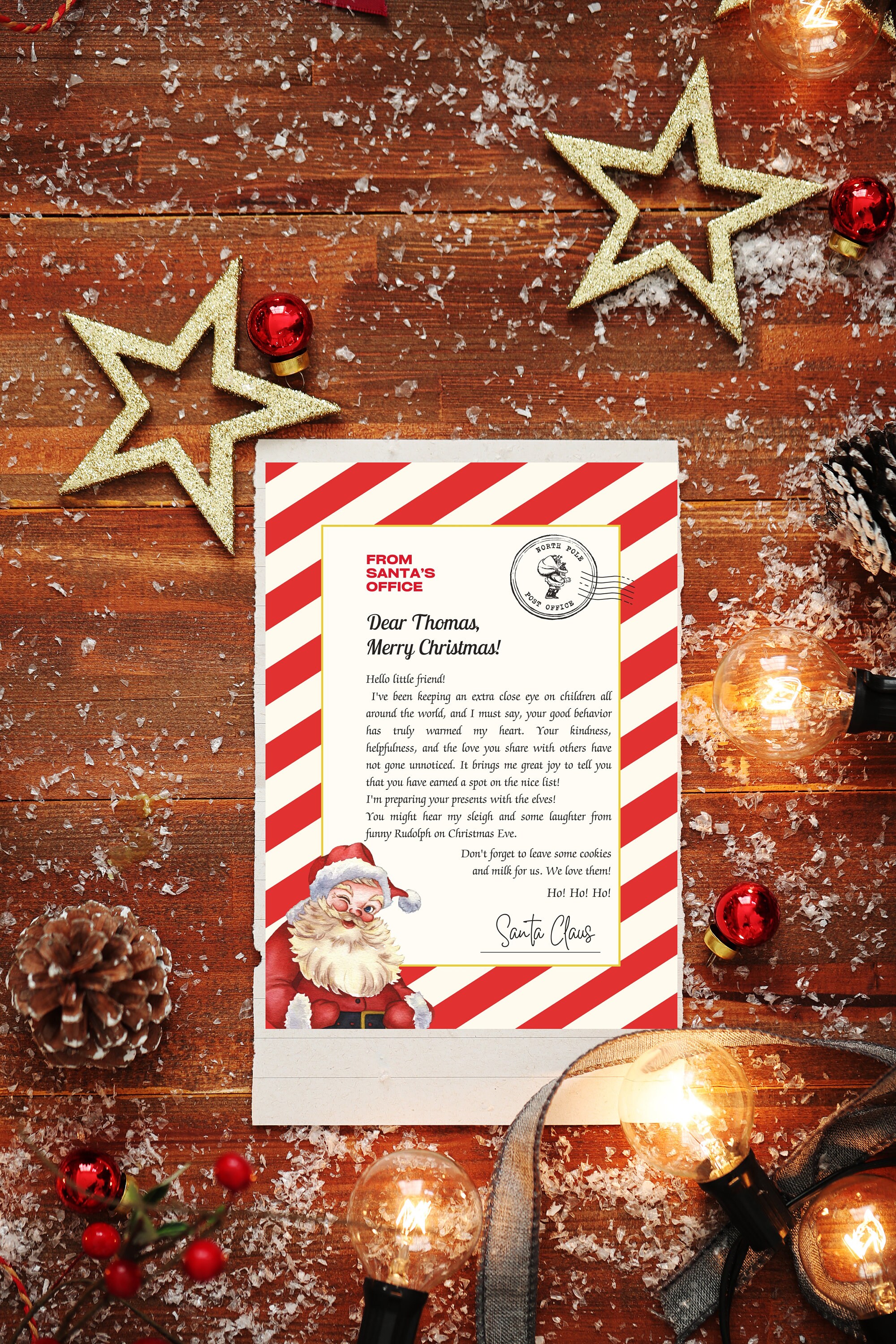 EDITABLE Letter From Santa Official Greeting Letter From Santa Letter ...