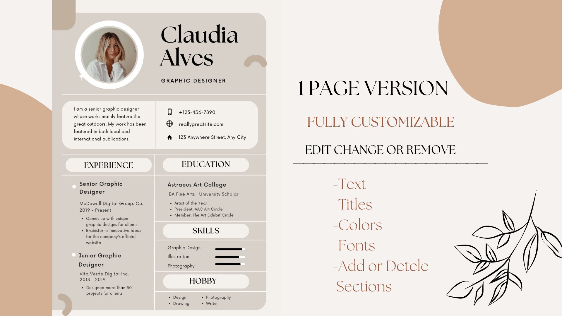 Modèle De CV Moderne 2023 Template CV - Etsy Israel