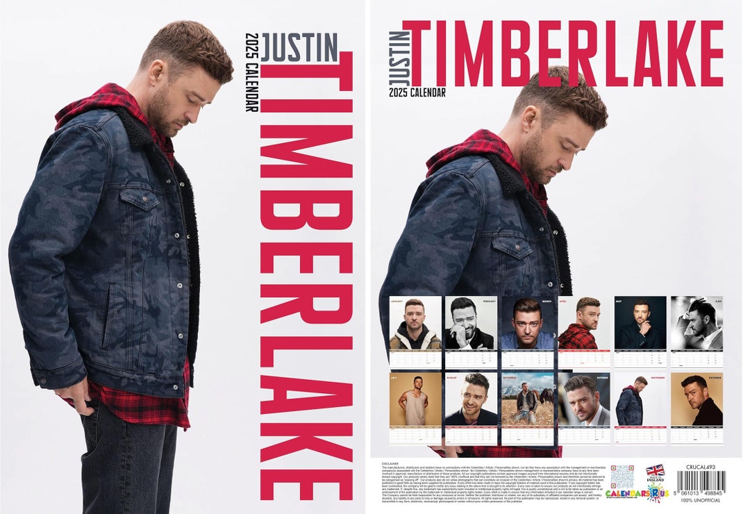 Justin Timberlake Calendar 2025 - Etsy