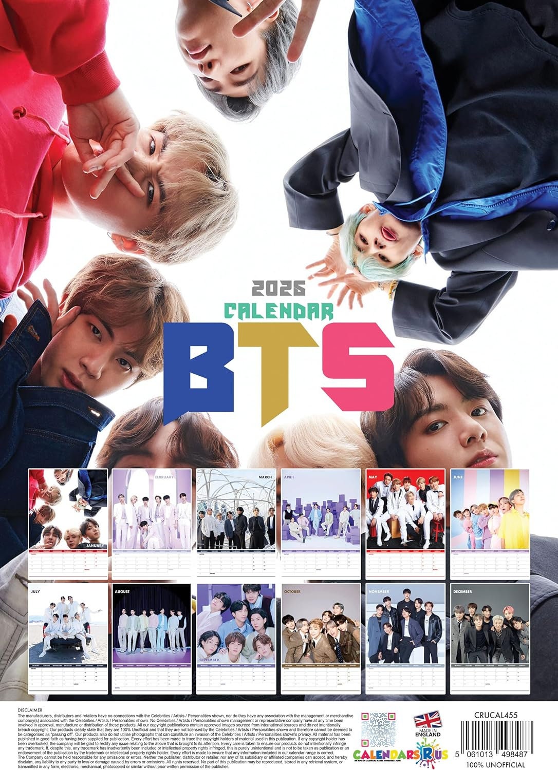 BTS Calendar 2025 K Pops Bangtan Boys - Etsy