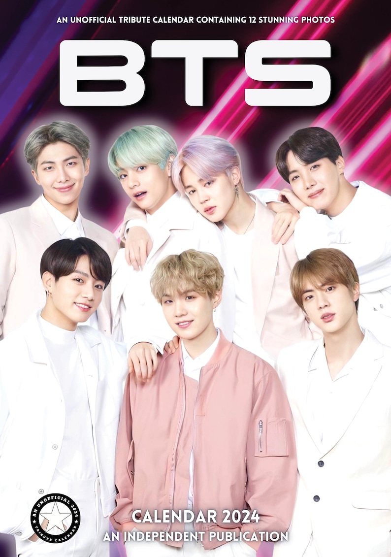 Calendario BTS 2024 K Pops Bangtan Boys - Etsy México