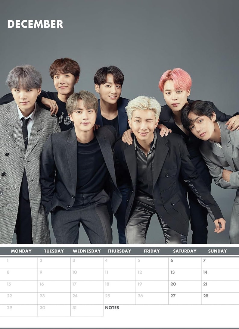 BTS Calendar 2025 K Pops Bangtan Boys - Etsy