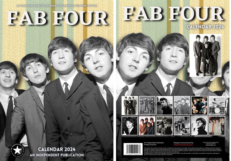 The Fab Four Calendar 2024 Beatlemania - Etsy