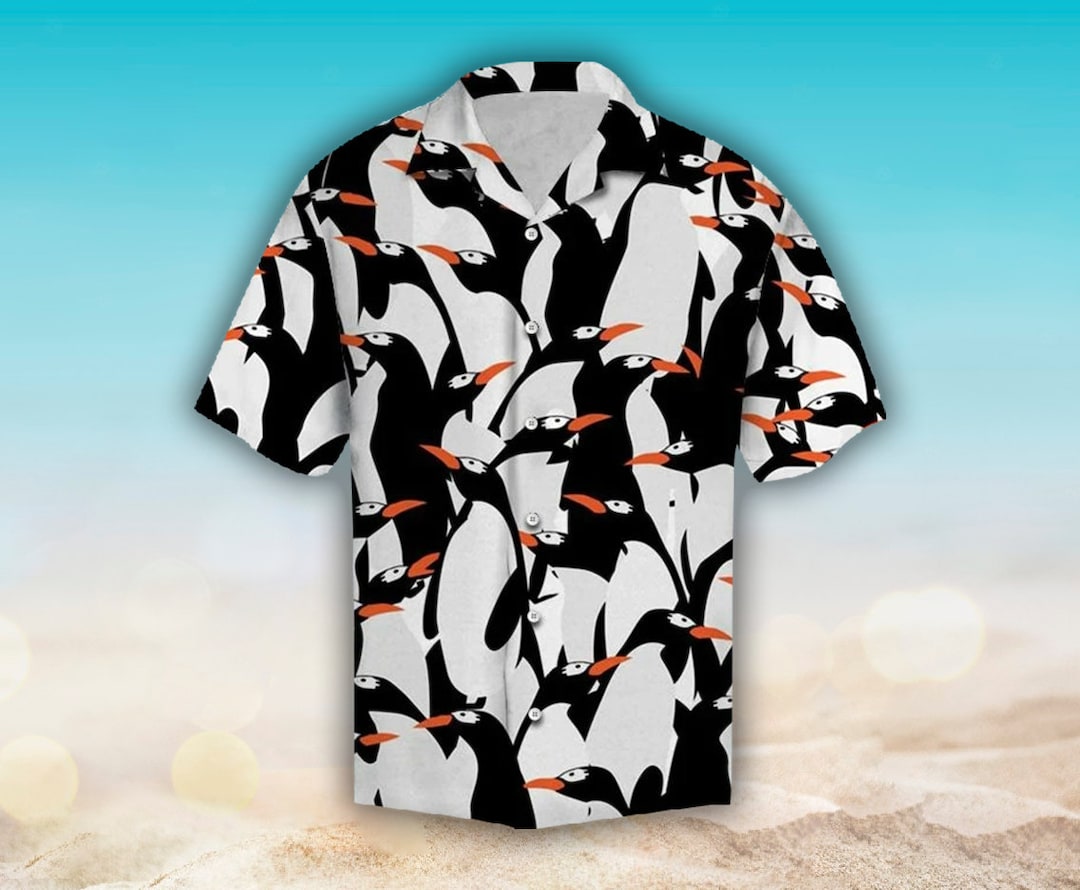 Cute Penguin Tropical Hawaiian Shirt Aloha Hawaiian Shirt - Etsy