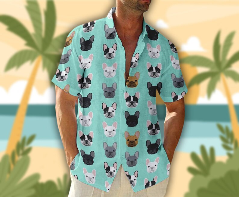 French Bulldog Hawaiian Shirt Dog Aloha Vacation Shirt - Etsy