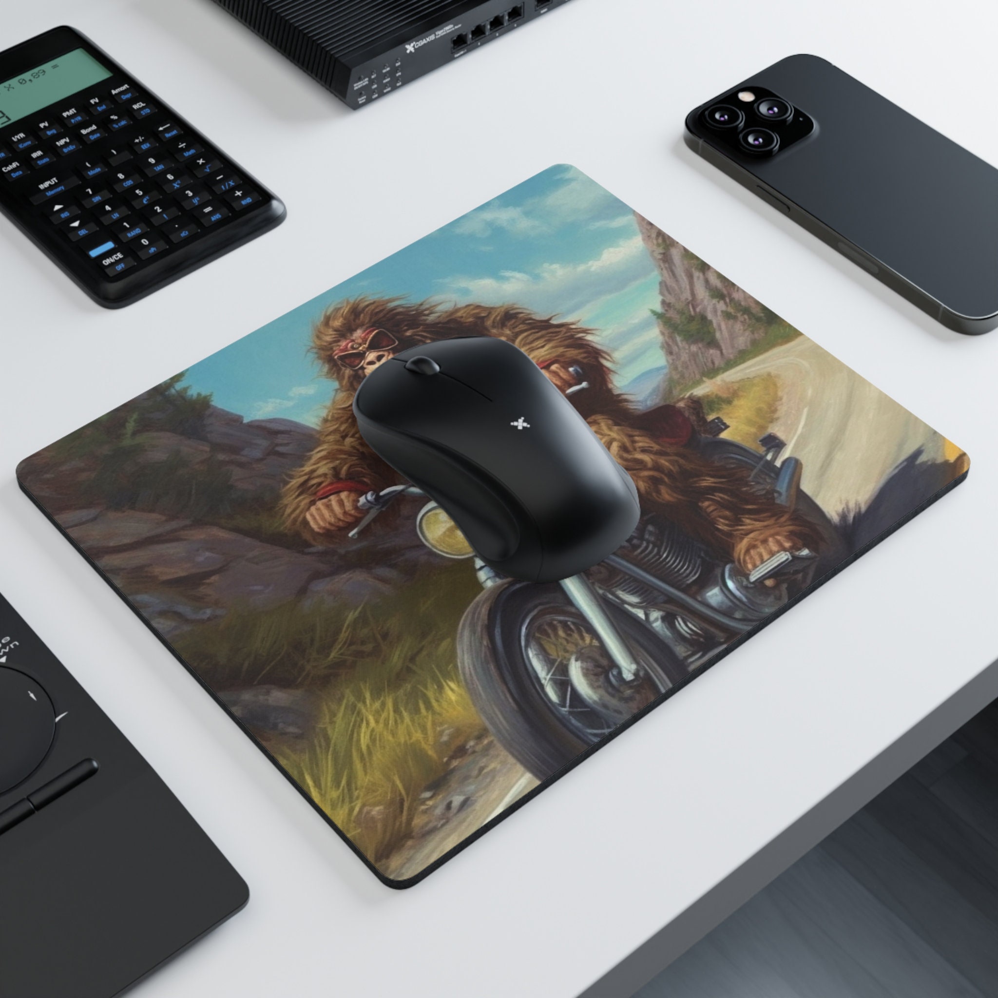 Bigfoot on a Motorcycle - Rectangular Mouse Pad - Etsy