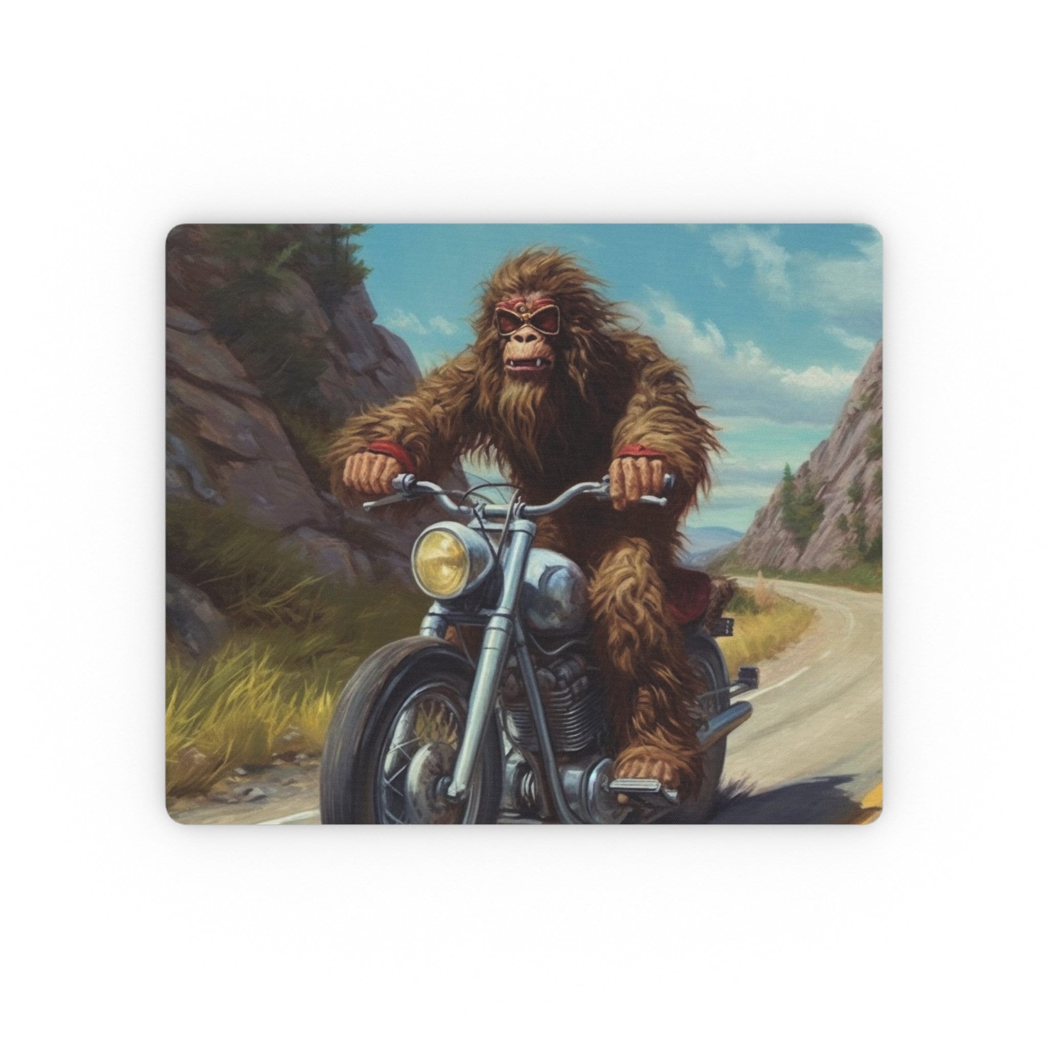 Bigfoot on a Motorcycle - Rectangular Mouse Pad - Etsy