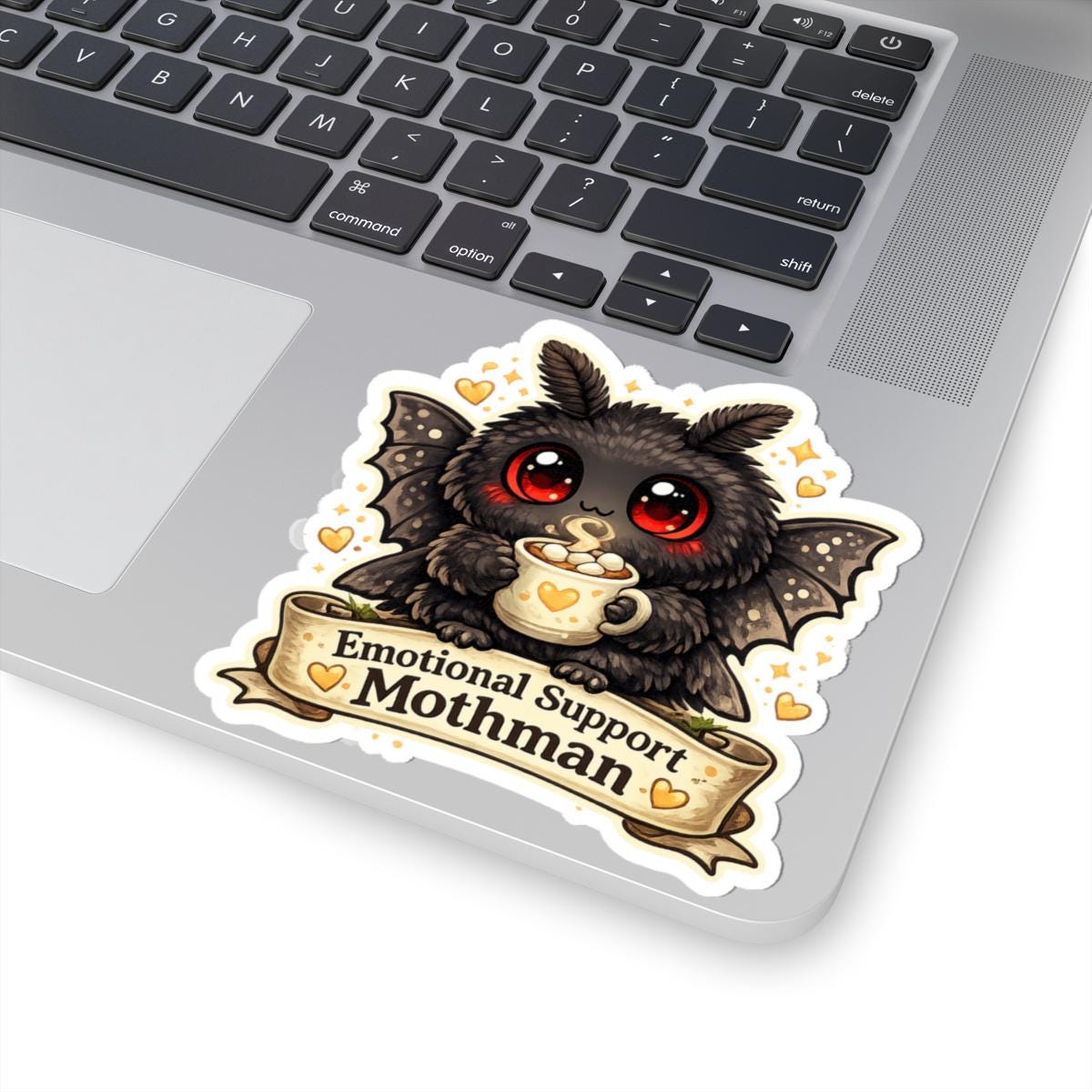 Emotional Support Mothman Sticker - Cozy Cryptid Art - Etsy
