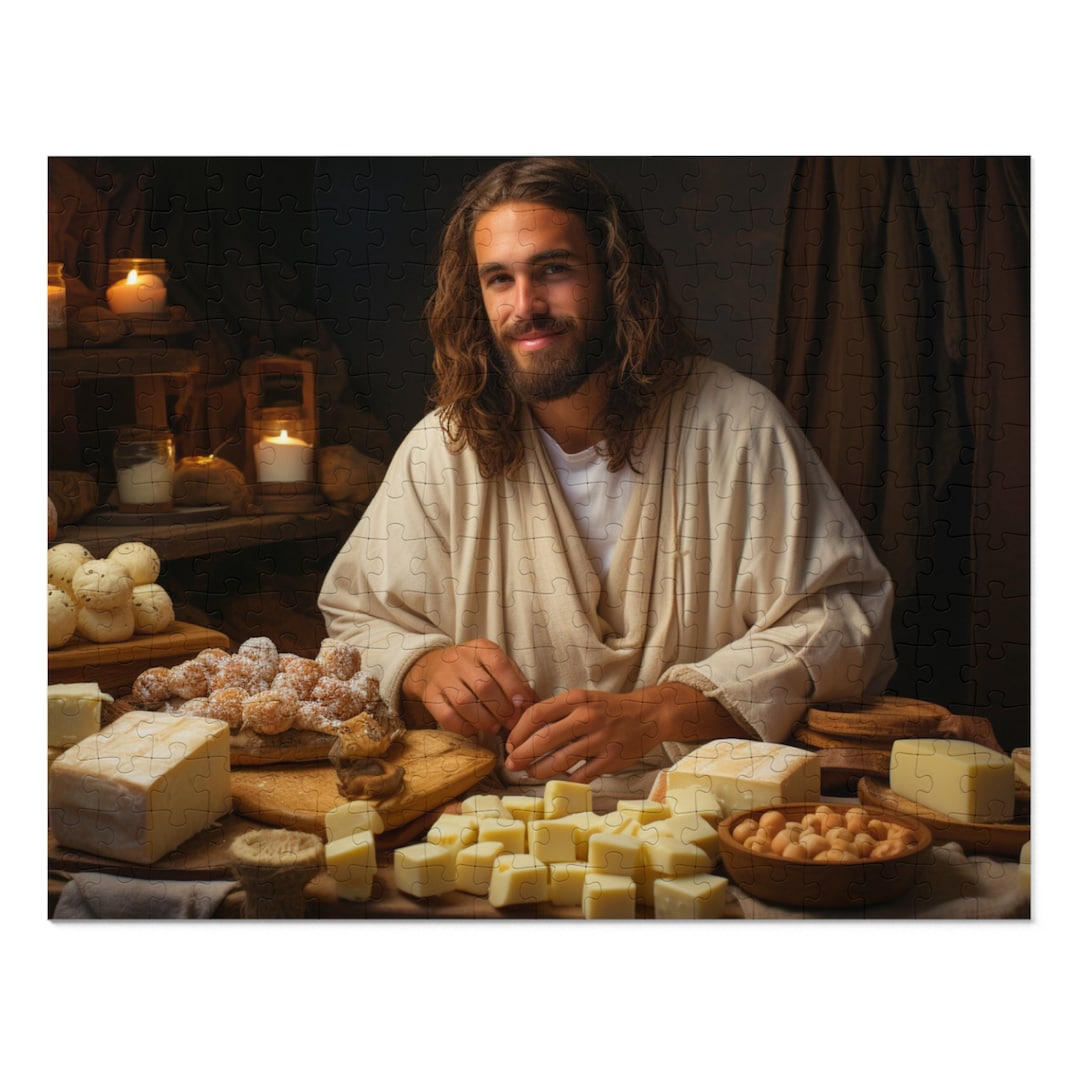 Jesus With Cheeses Jigsaw Puzzle 252-piece - Etsy