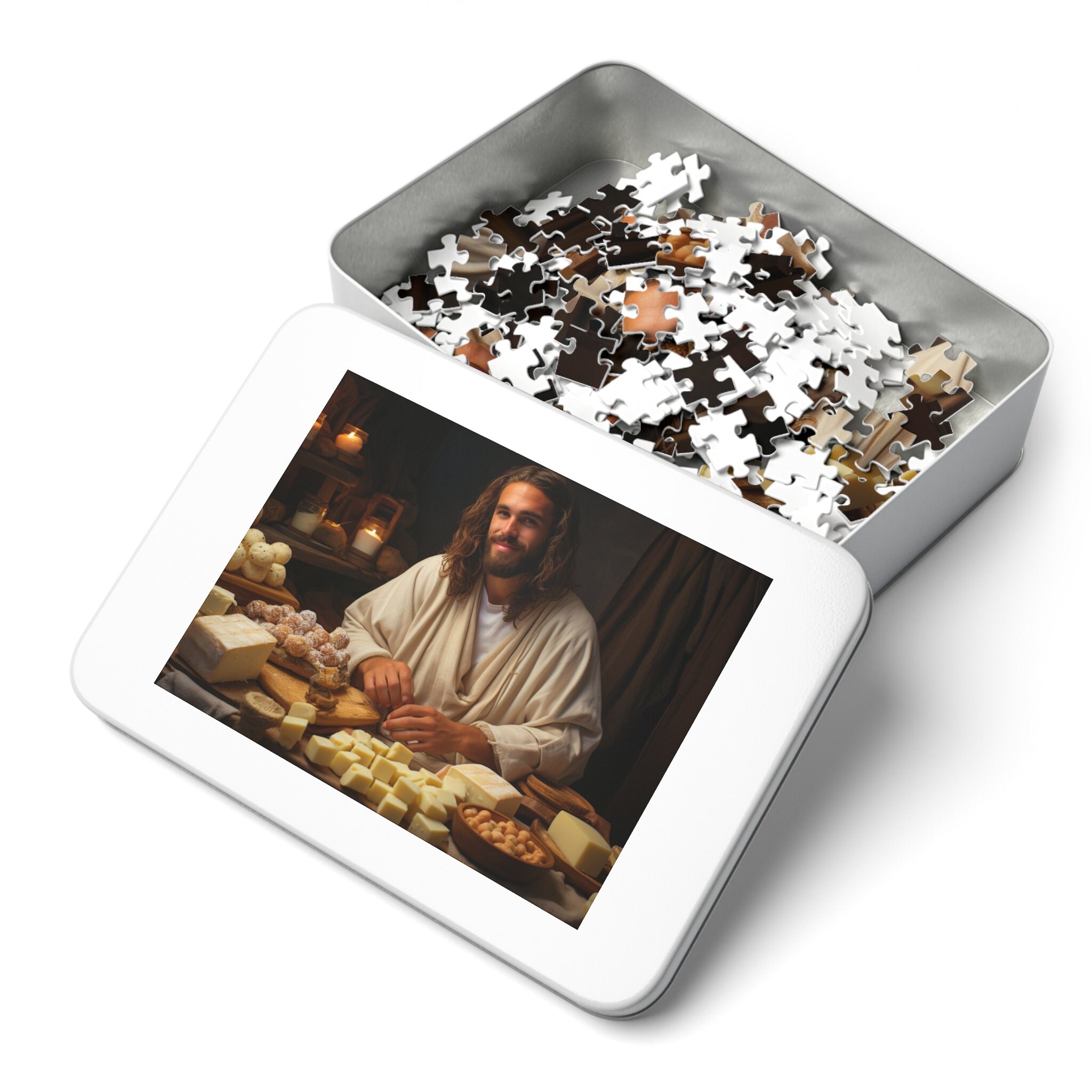 Jesus With Cheeses Jigsaw Puzzle 252-piece - Etsy