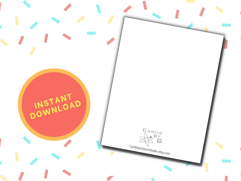 Muscle Space Ginger Card / Printable Card / Instant Download / Card and ...