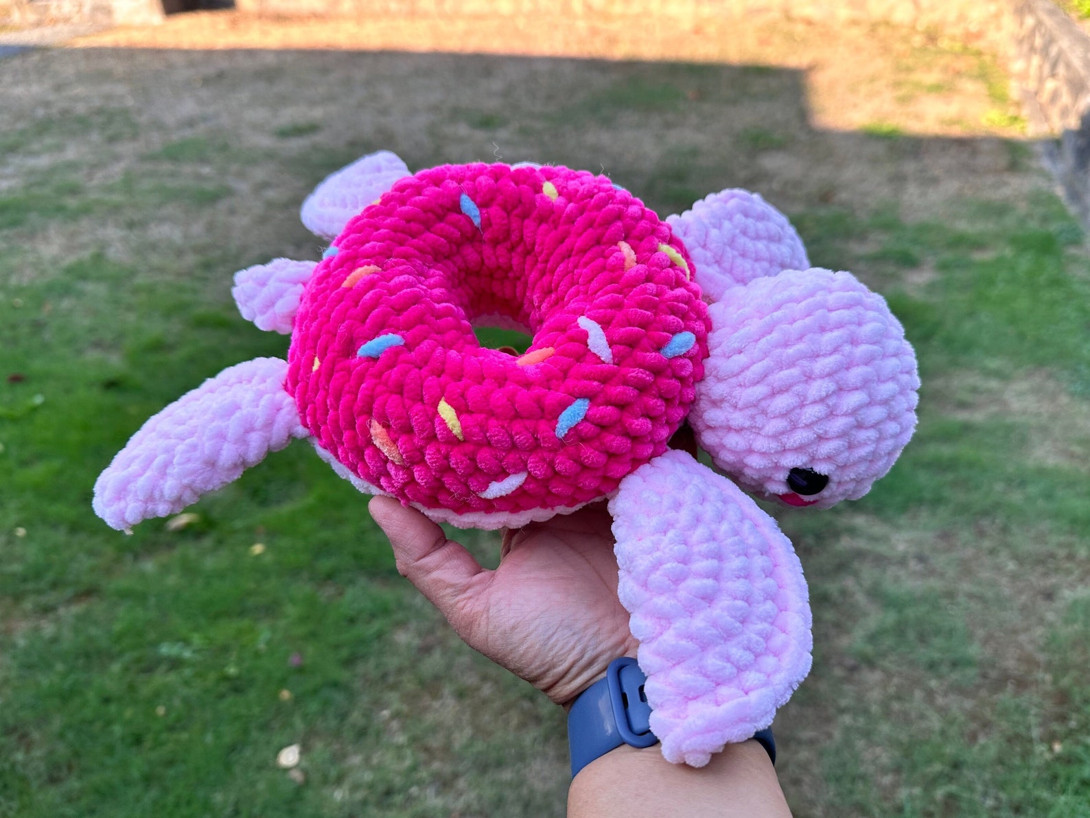 Crochet Donut Turtle Crochet Medium Donut Turtle Animal Plushie Crochet Food Toy Crochet Toy ...