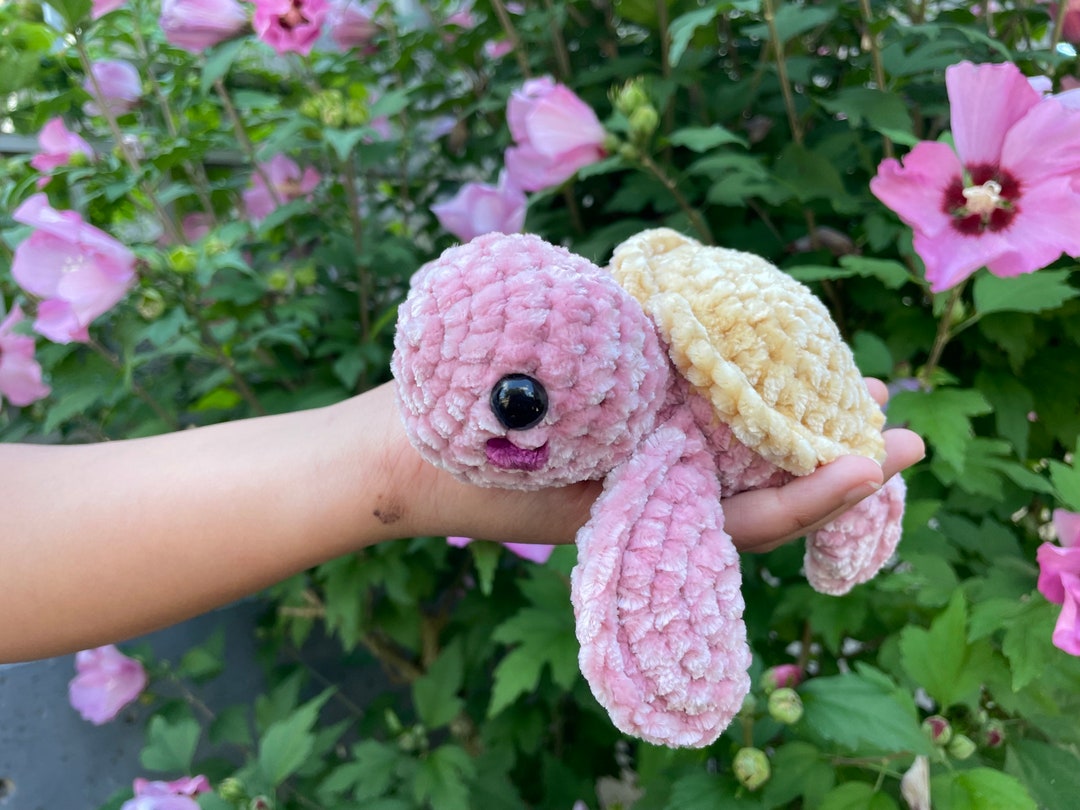 Crochet Velvet Turtle Plushie Amigurumi Turtle Crochet Animal Mini ...
