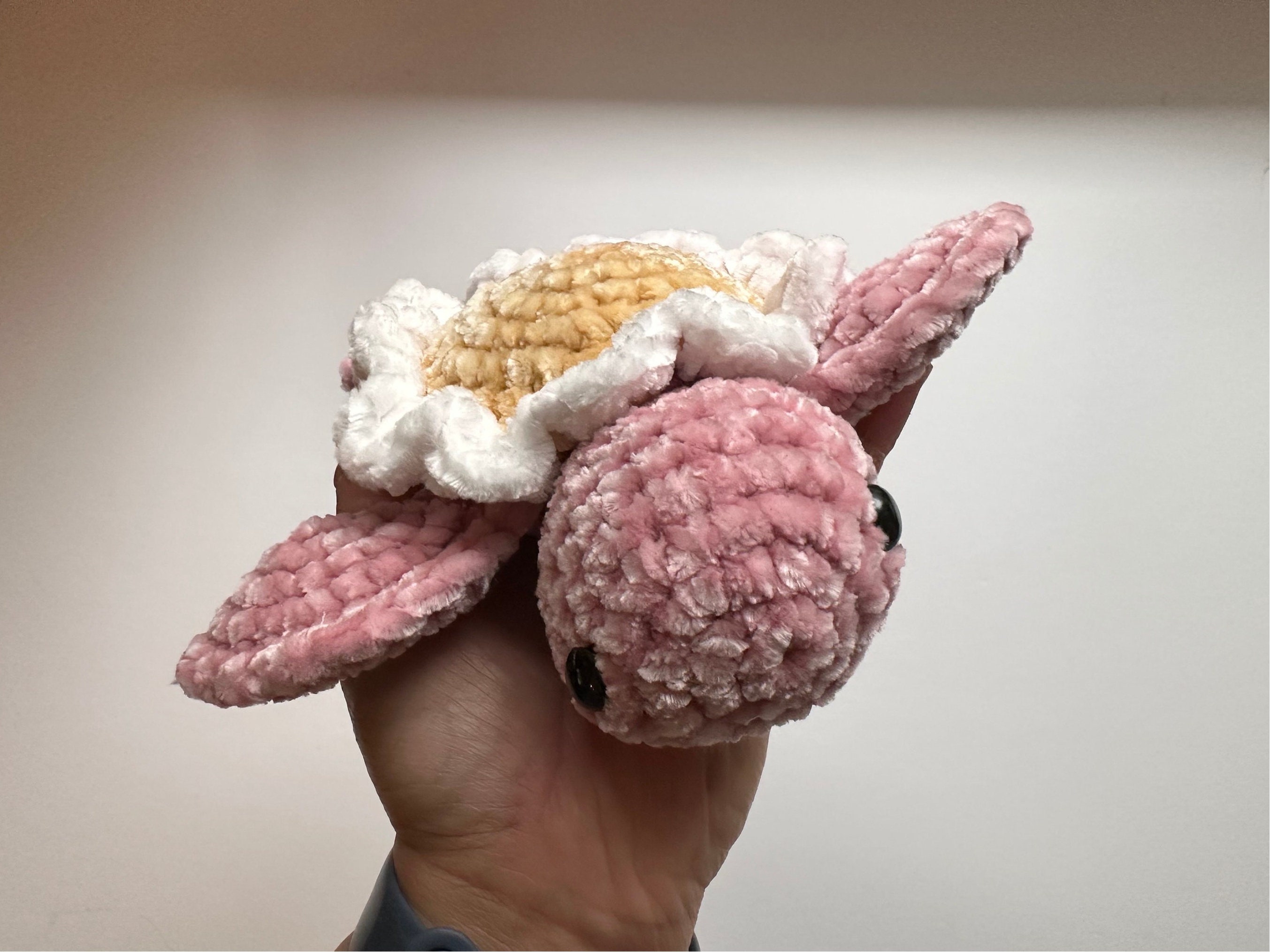Flower Turtle Crochet Velvet Turtle Plushie Amigurumi - Etsy