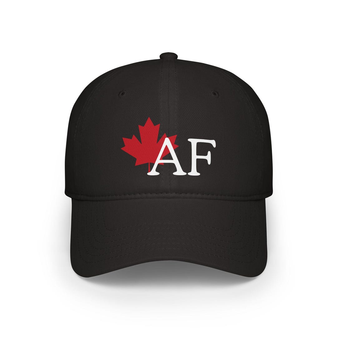 Canadian AF Maple Leaf Ball Cap, Low Profile Baseball Cap, Maple Leaf ...