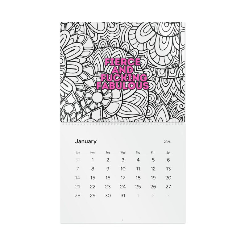 Don't Fuck With My Vibe Sarcastic Swear 2024 Wall Calendar, Swear Word ...