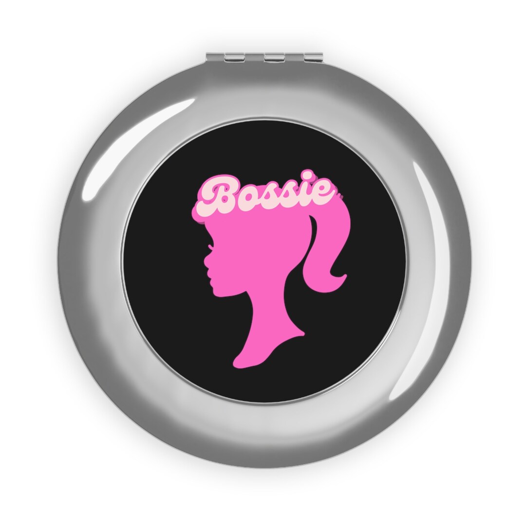 Bossie (silhouette) Compact Travel Mirror, Makeup Mirror, Gift for Her ...