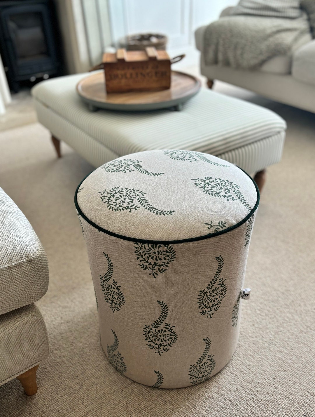 Susie Watson Style Round Footstool Dressing Table Stool Handmade - Etsy