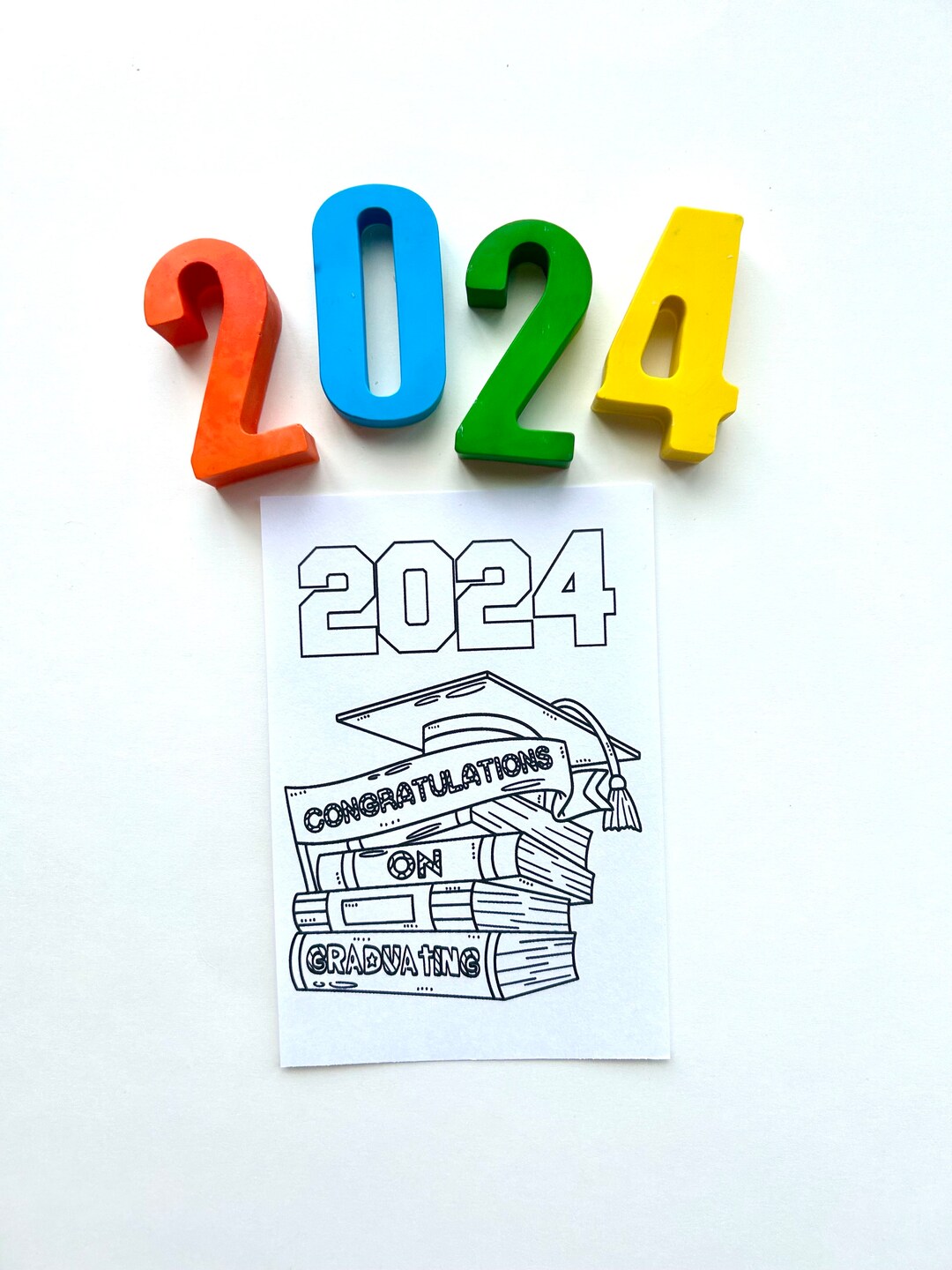 2024 Graduation Crayons & Coloring Card - Etsy