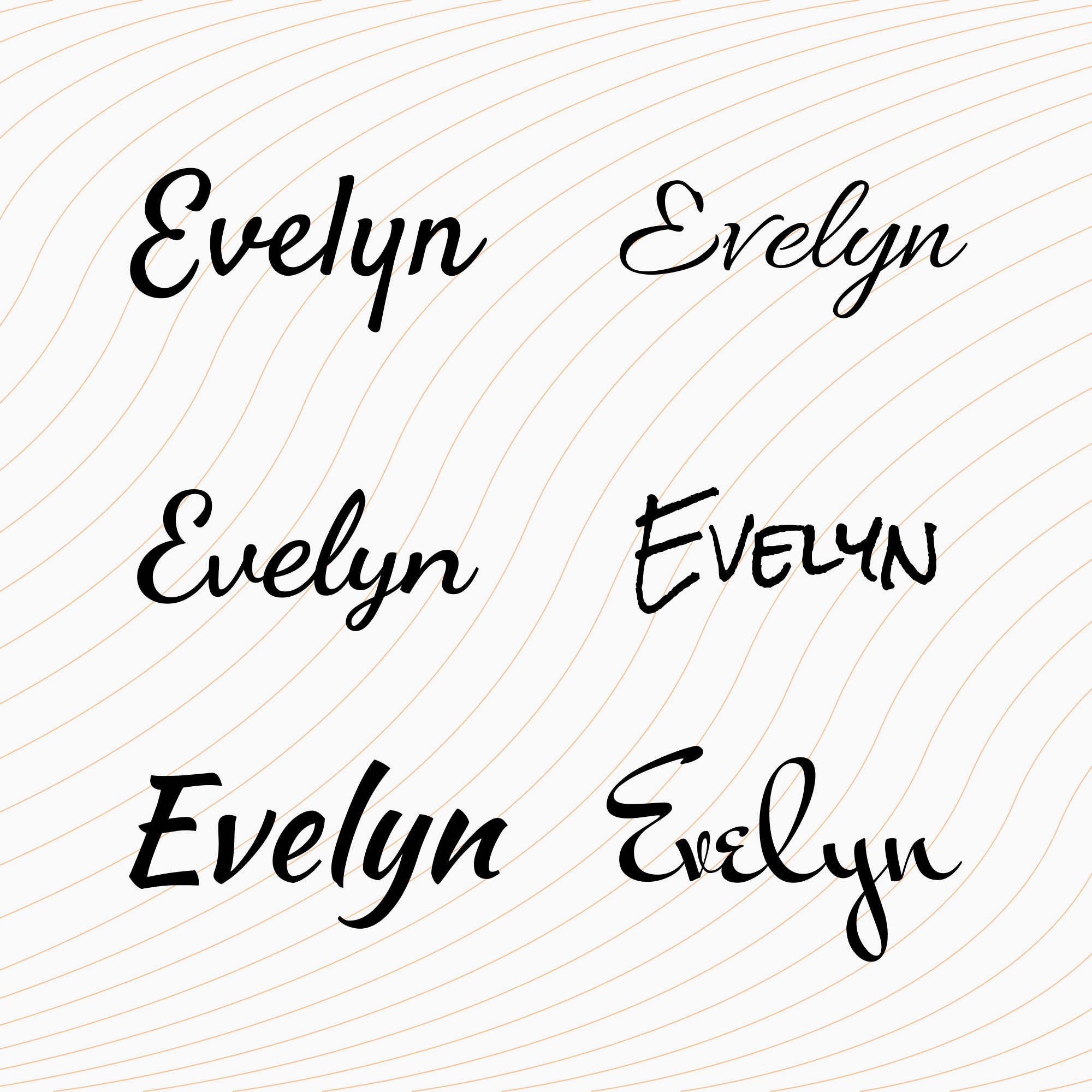 Evelyn In Cursive