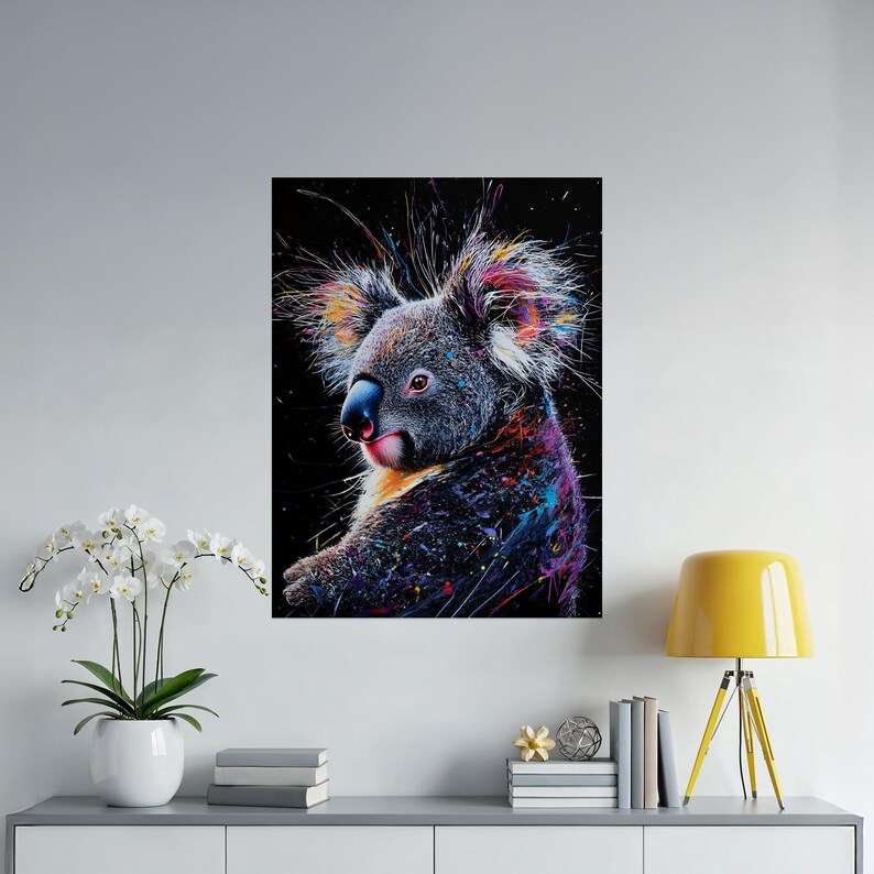 Koala Digital Download: Colorful, Abstract, Wildlife Art, High ...