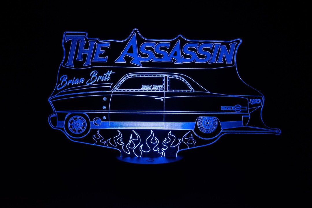 Memphis Street Outlaws Brian Britt's Assassin Laser Etched Display ...