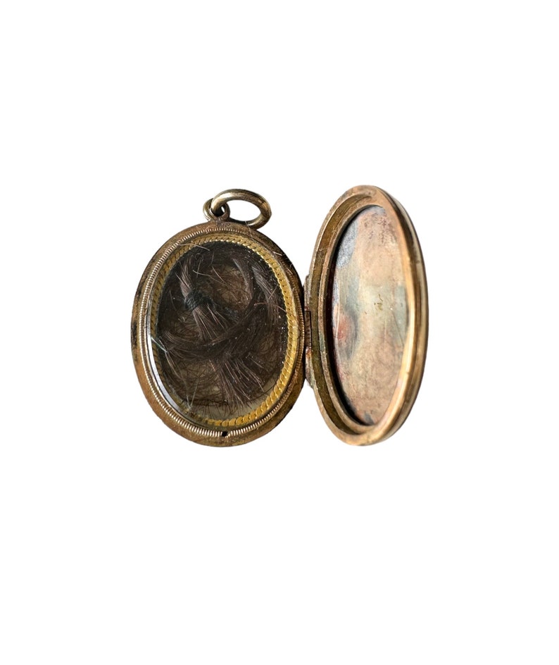Antique 9ct Gold Enamel Mourning Locket Forget Me Not Locket, Roses and ...