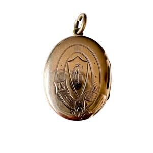 Antique 9ct Gold Enamel Mourning Locket - Forget Me Not Locket, Roses ...