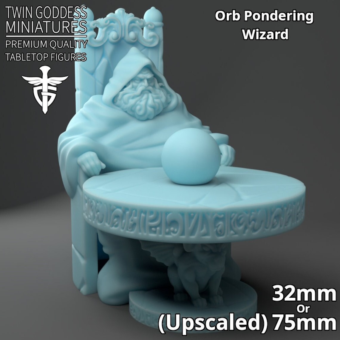 Orb Pondering Wizard 2 4 Twin Goddess Miniatures & Angus Mcbride ...