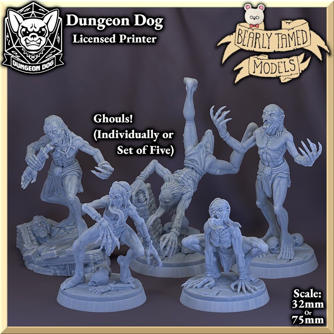 Ghouls | Dungeon Dog | 32mm/75mm Scale - Etsy