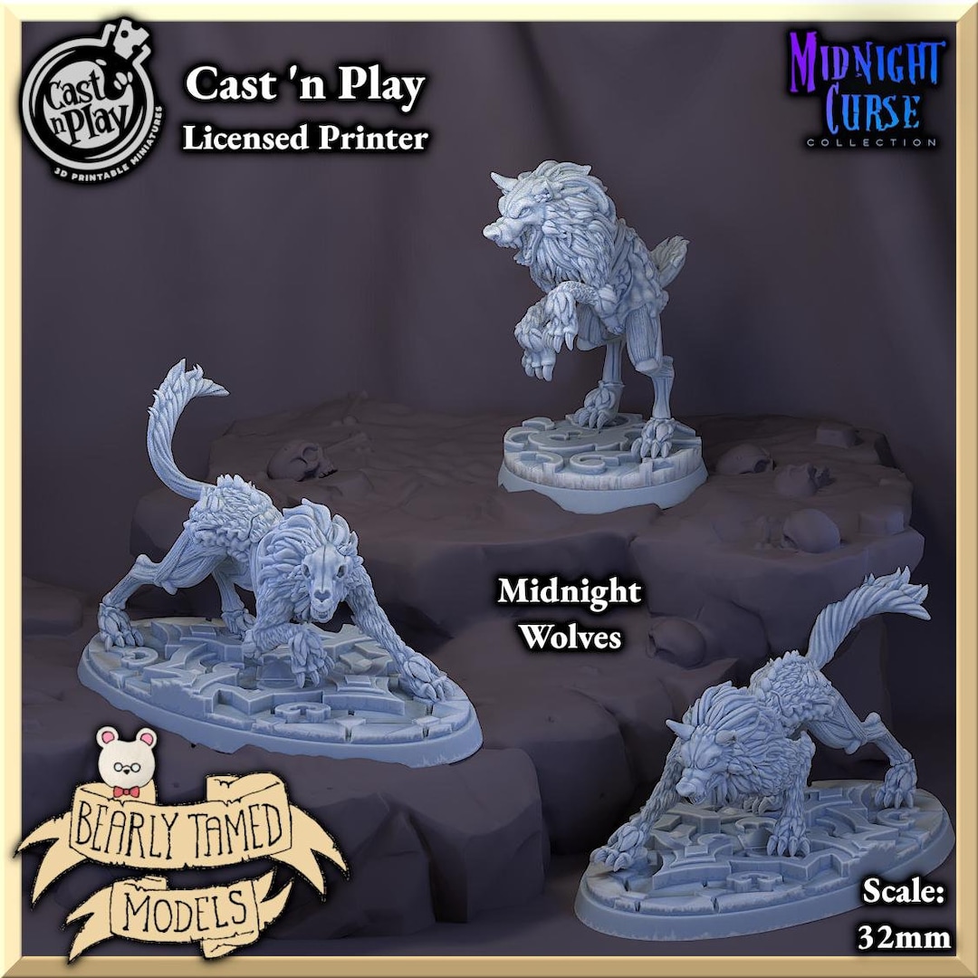 Midnight Wolves | Cast N Play | Midnight Curse | Printed W/ High ...
